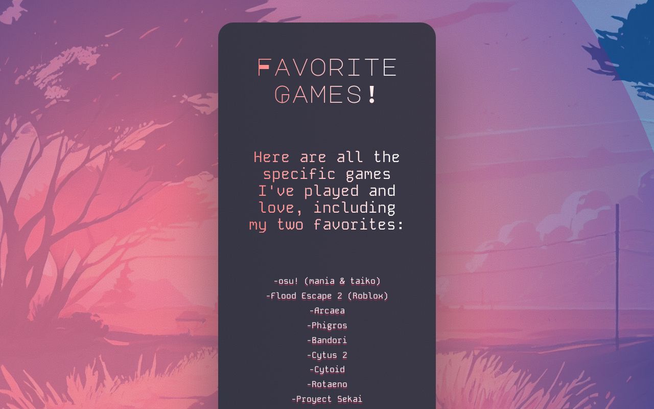 Favorite Games!
